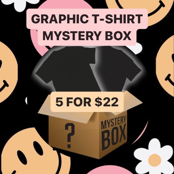 Tops | Graphic Tshirt Mystery Box 5 For 22 | Poshmark